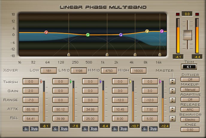 Linear Phase Multiband Compressor Plugin