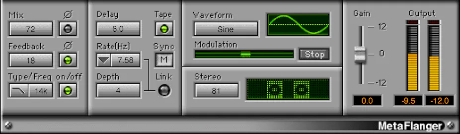 MetaFlanger Modulation Flanger Phaser Plugin