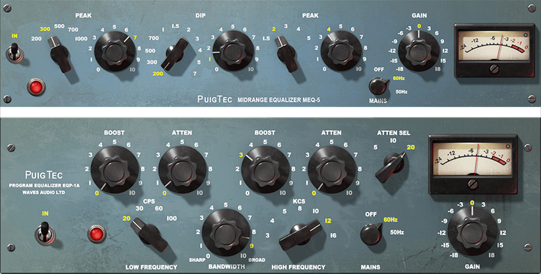 PuigTec EQP-1A + MEQ-5 EQ Plugins