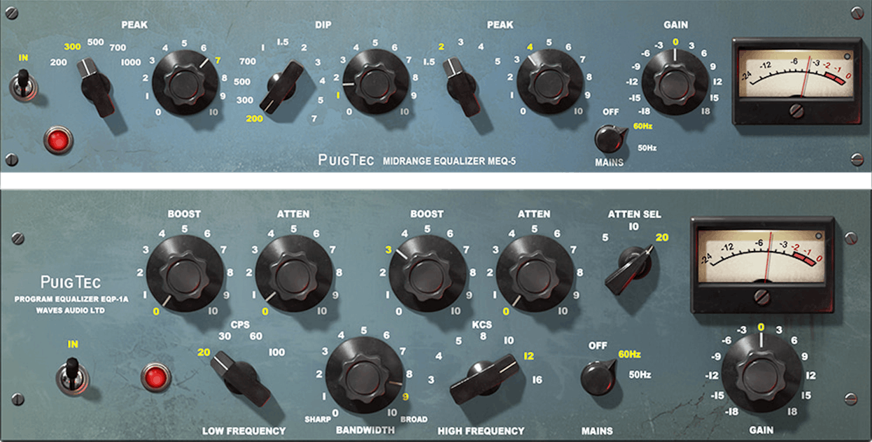 PuigTec EQP-1A + MEQ-5 EQ Plugins