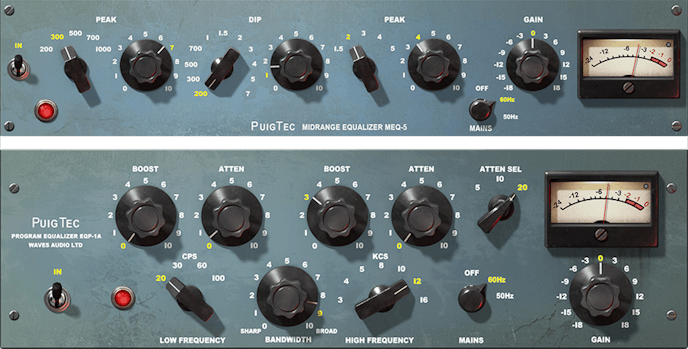 PuigTec EQP-1A + MEQ-5 EQ Plugins