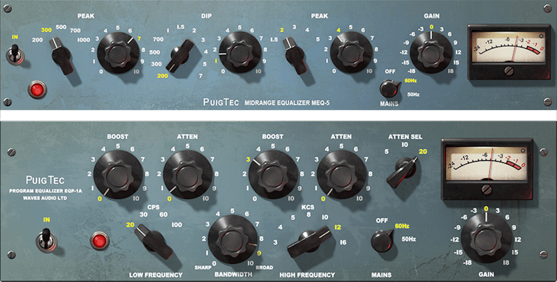 PuigTec EQP-1A + MEQ-5 EQ Plugins