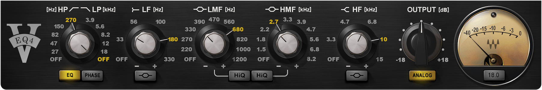 V-EQ4 Vintage Equalizer Plugin - Waves Audio