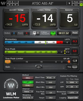 Loudness Meter Plugin – WLM Plus