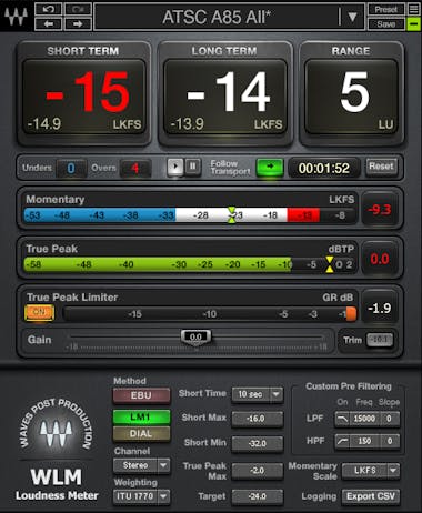 Loudness Meter Plugin – WLM Plus