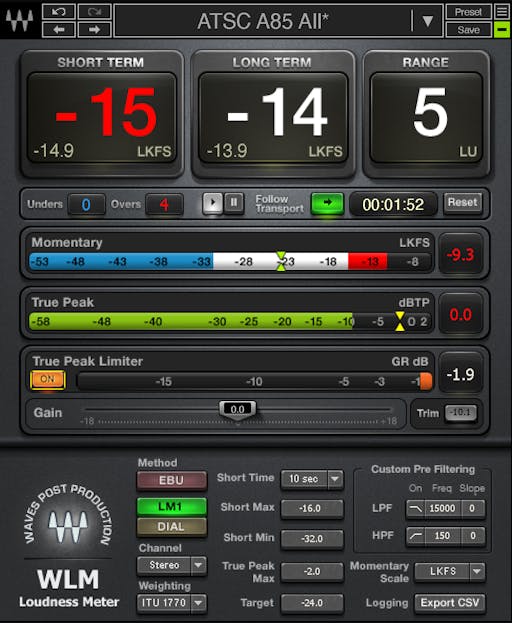 Loudness Meter Plugin – WLM Plus