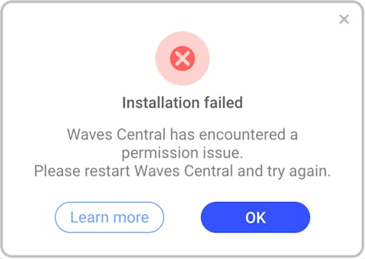 How to Solve ‘Installation Failed’ Errors in Waves Central | Support