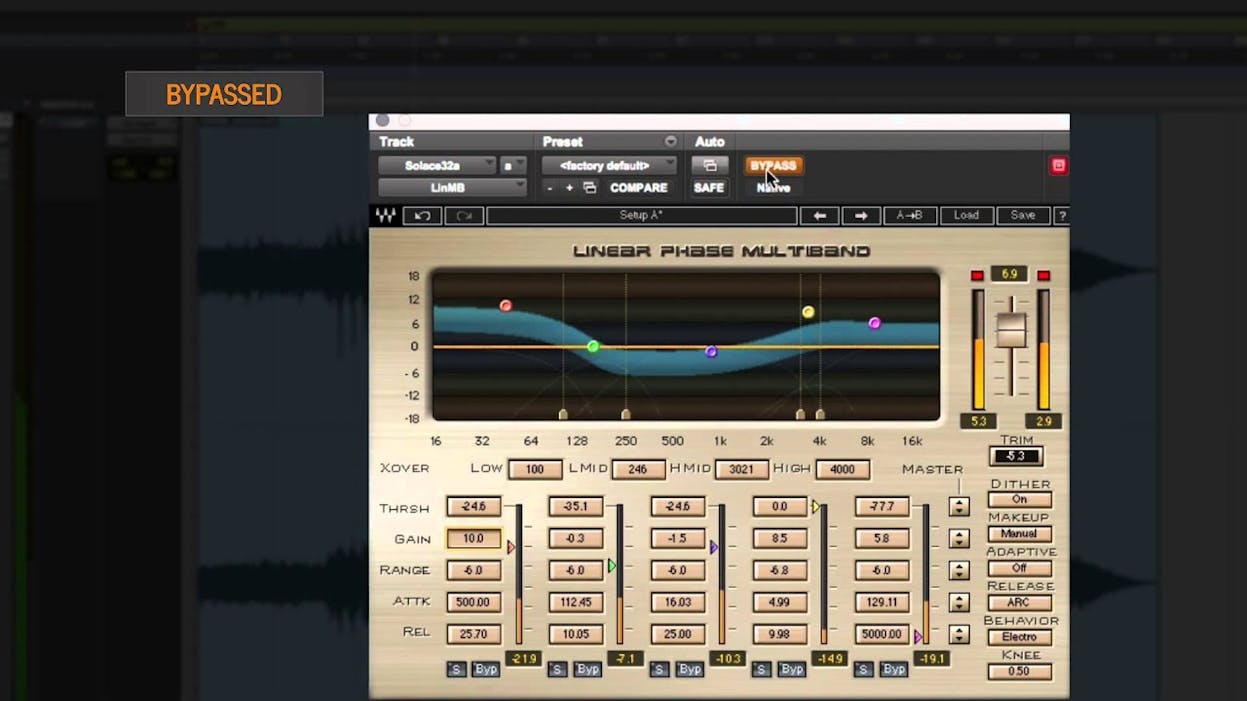 Linear Phase Multiband Compressor Plugin