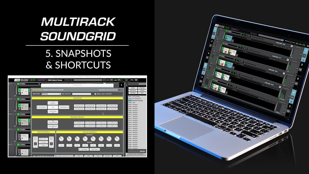 MultiRack SoundGrid Tutorial 5: Shortcuts | Videos - Waves Audio