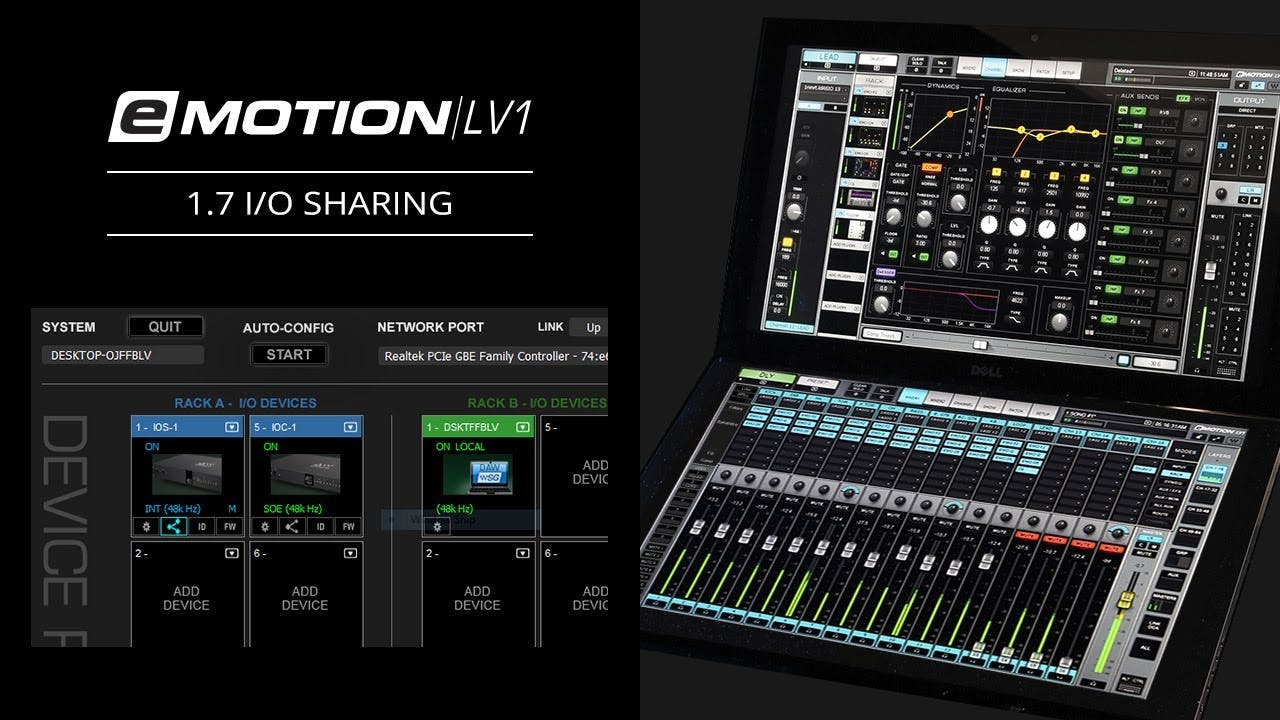 eMotion LV1 Tutorial 1.7: I/O Sharing | Videos